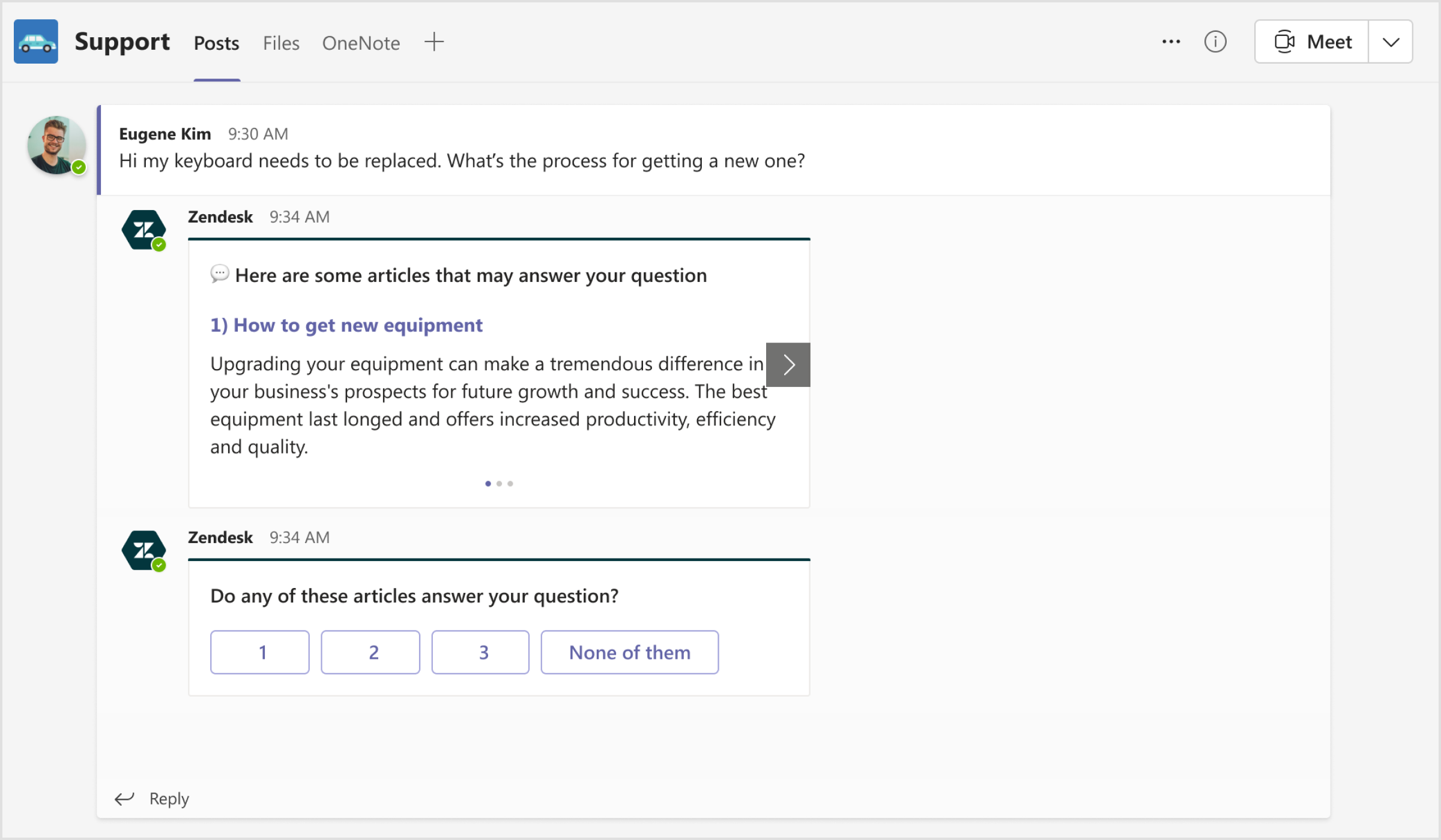 Zendesk for Microsoft Teams